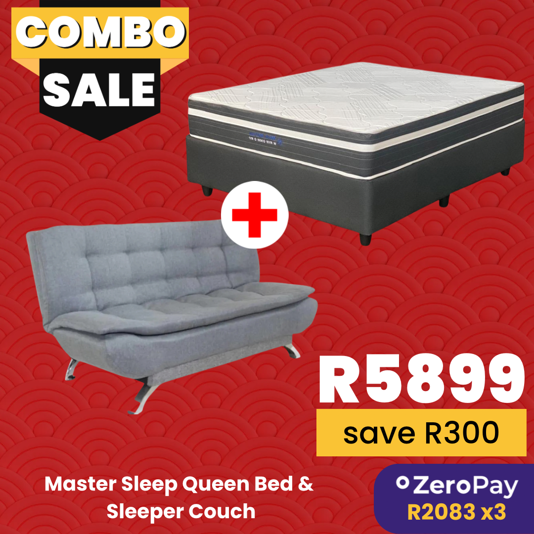 Master Sleep Queen Bed + Sleeper Couch Combo – Shop 4 Beds